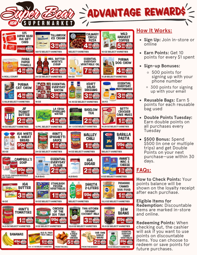 Advantage Card - Super Bear IGA